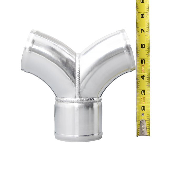 Aluminum Y Pipe Dual 2.75" to 3" Cold Air Intake Turbo Intercooler Pipe