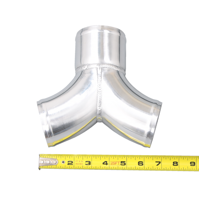 Aluminum Y Pipe Dual 2.75" to 3" Cold Air Intake Turbo Intercooler Pipe