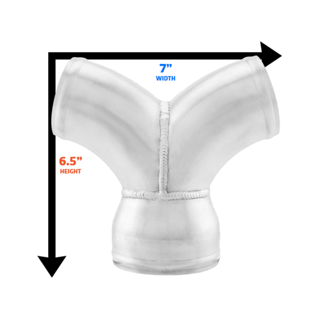 2.75" Merge 3.5" Aluminum Y Pipe Dual Air Intake Twin Turbo Intercooler