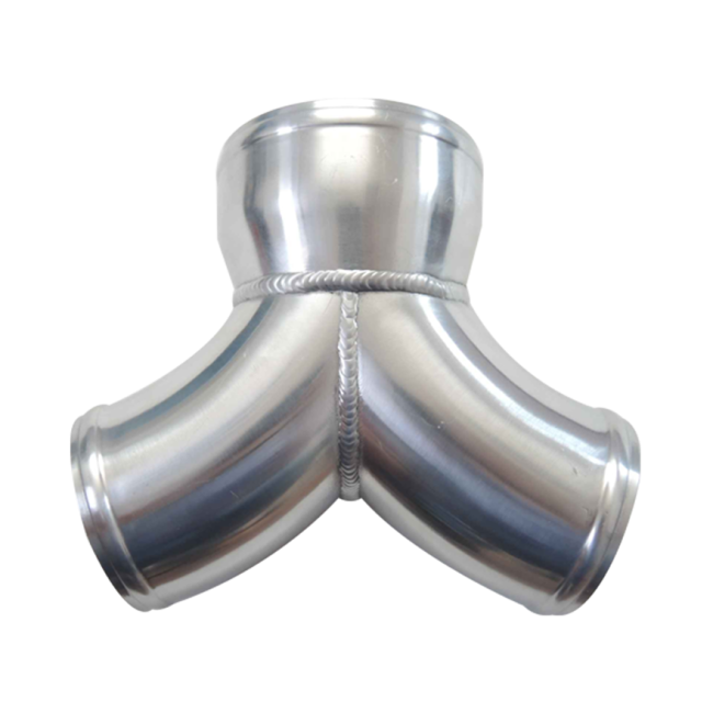 Aluminum Y Pipe Dual 3" to 4" Air Intake Twin Turbo Intercooler Piping