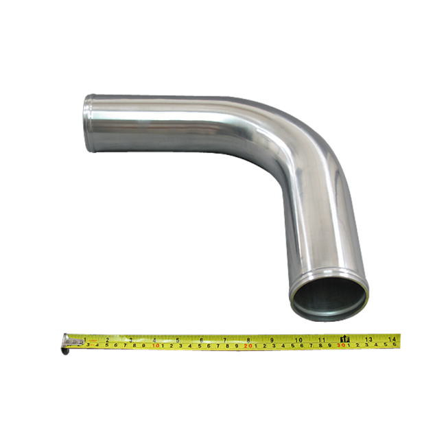 3.25" Aluminum Pipe 90 Degree, 3.0mm Thick Tube, 21.5" in Length