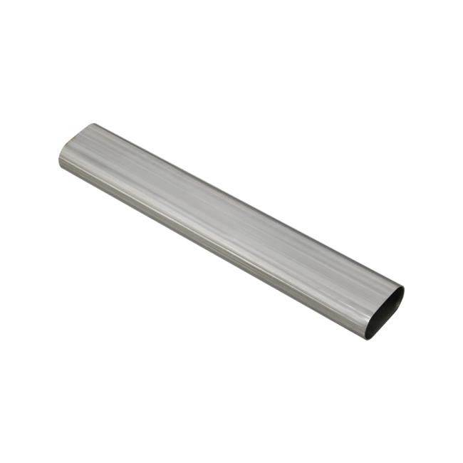 2.5" Oval Straight 304 Stainless Steel Pipe Tube Tubing + Round Coverter