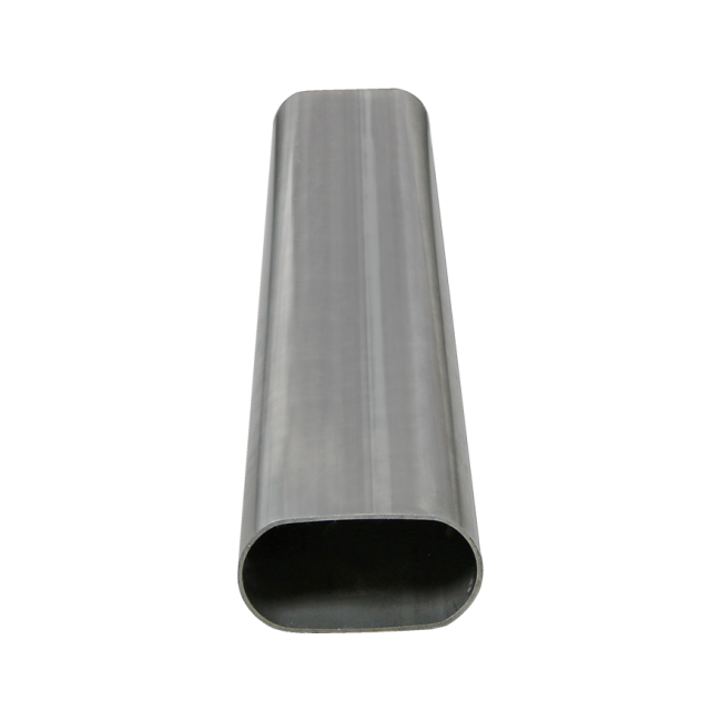 2.5" Oval Straight 304 Stainless Steel Pipe Tube Tubing + Round Coverter