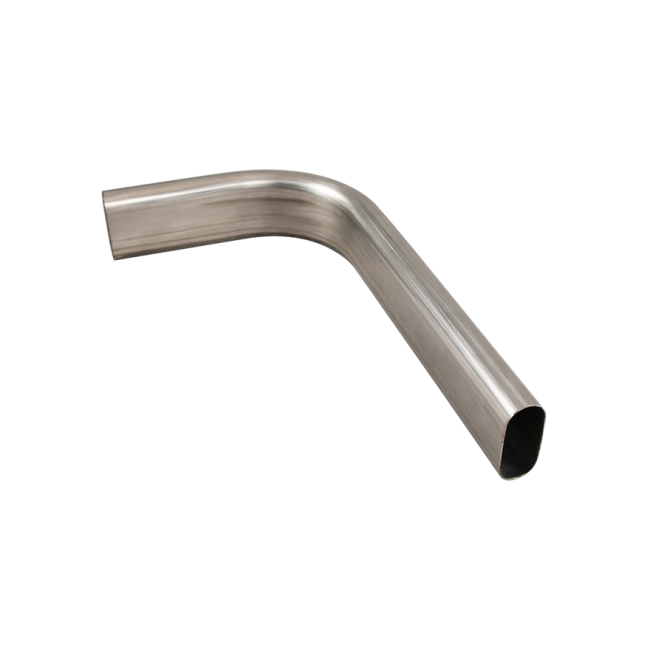 3" 90 Degree Oval 304 Stainless Steel Pipe Tube Tubing with Two Adapter ...
