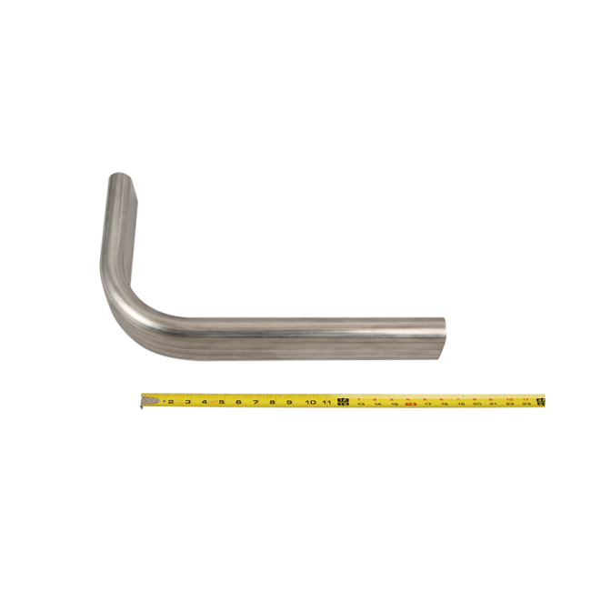 3" 90 Degree Oval 304 Stainless Steel Pipe Tube Tubing with Two Adapter ...