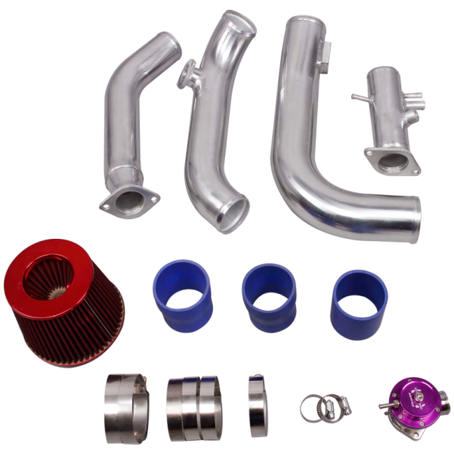 Intercooler Charge Pipe Tube BOV Turbo Intake CAI Kit For 2015-2021 WRX ...