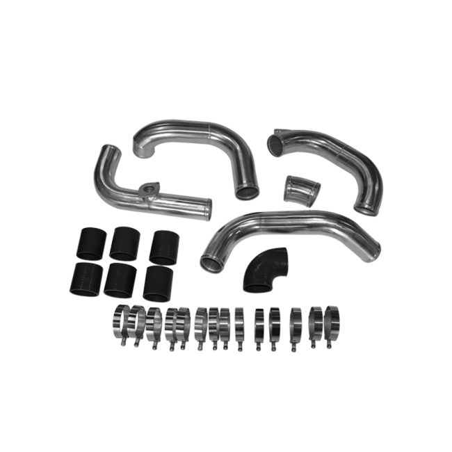 Front Mount Turbo Intercooler Aluminum Piping Pipe Tube Kit for 91-94 ...