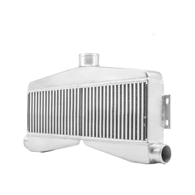 Universal 2 in 1 out Twin Turbo Aluminum Intercooler 24"x7"x3.5" Core Size