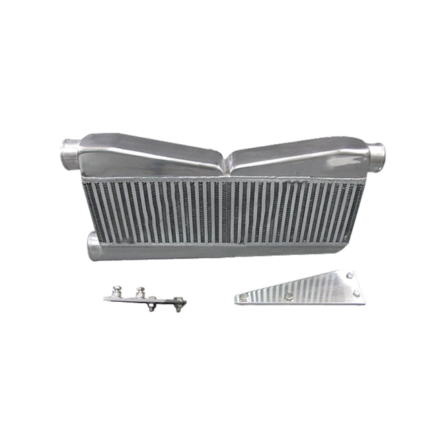 27x16.5x3.5 2-In-1-Out Aluminum Intercooler + Brackets For 79-93 Ford ...