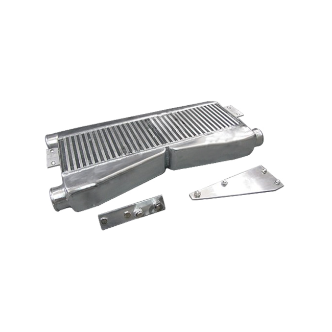 27x16.5x3.5 2-In-1-Out Aluminum Intercooler + Brackets For 79-93 Ford ...