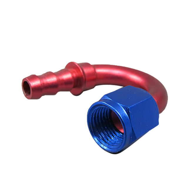 AN6 -6AN 6AN 180 Degree Push On Loc Lock Socketless Fitting Hose End ...