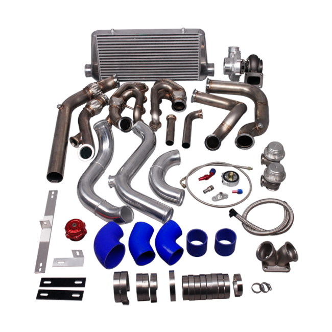 Turbo Header Manifold Downpipe Intercooler Piping Kit For 79-93 Ford ...