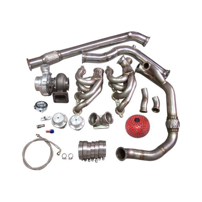 T76 Single Turbo Manifold Downpipe 240SX S13 S14 LS1 LSx Engine Swap