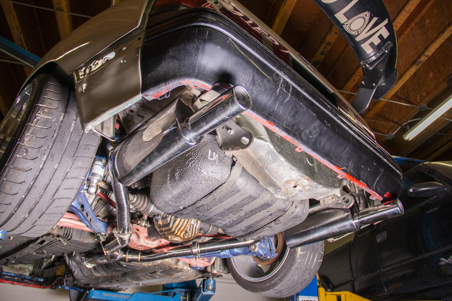 3" Stainless Steel Exhaust Catback For 85-92 Mazda RX-7 RX7 Dual Muffler