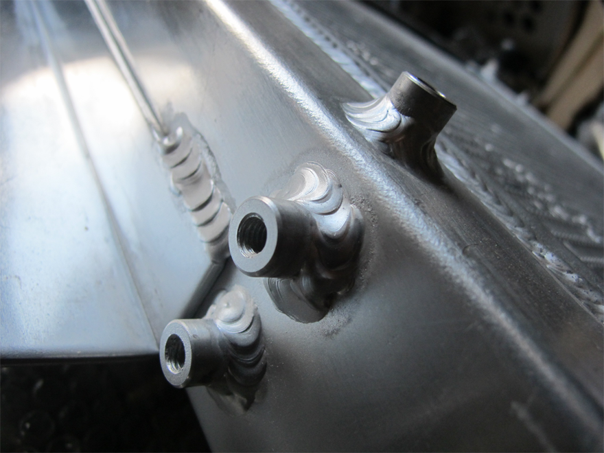 Universal Aluminum Weld Bung Intercooler Radiator Bracket Mount 4pc