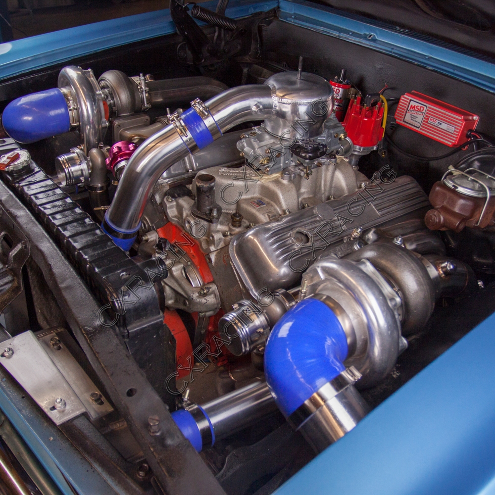 Twin Turbo Intercooler Piping BOV Kit For 64-67 Chevelle BBC Big Block ...
