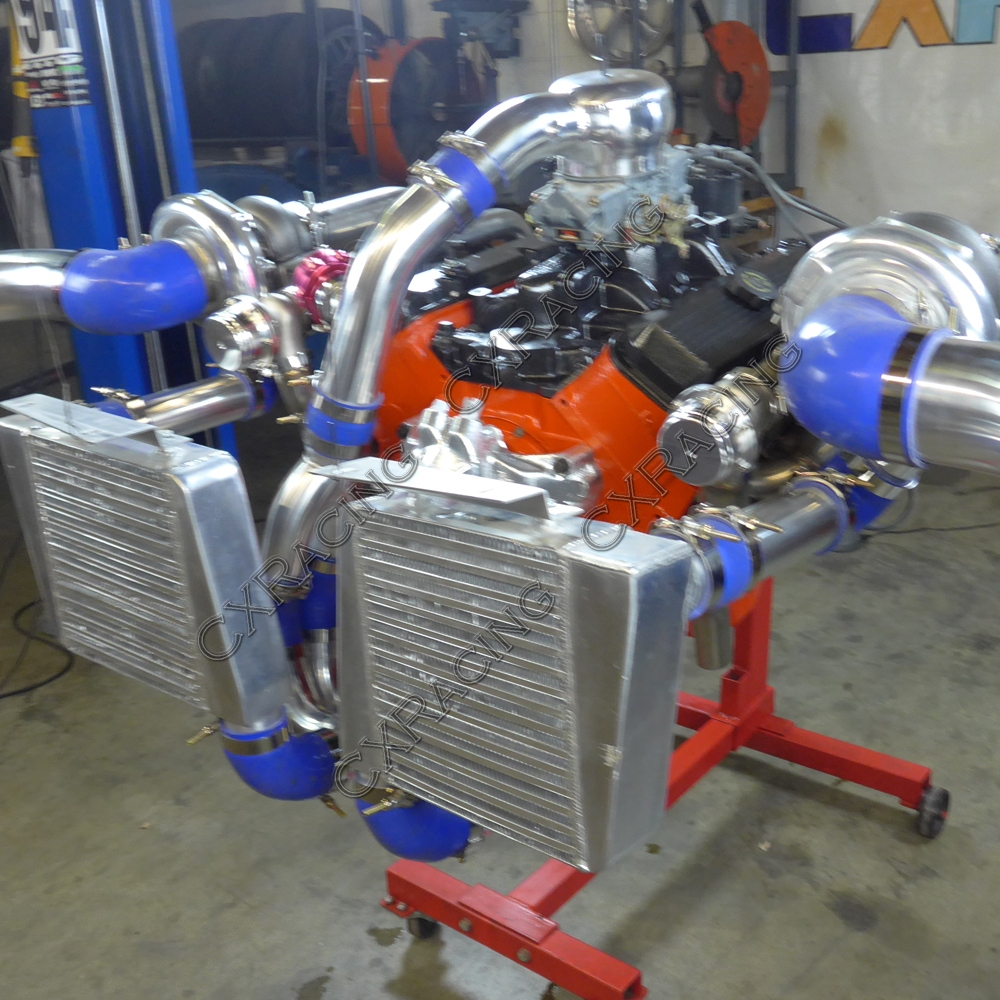 Twin Turbo Intercooler Piping BOV Kit For 64-67 Chevelle BBC Big Block ...