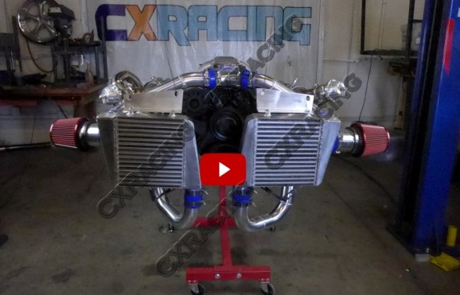 Twin Turbo Aluminum Intercooler For Chevelle Malibu El Camino Impala ...