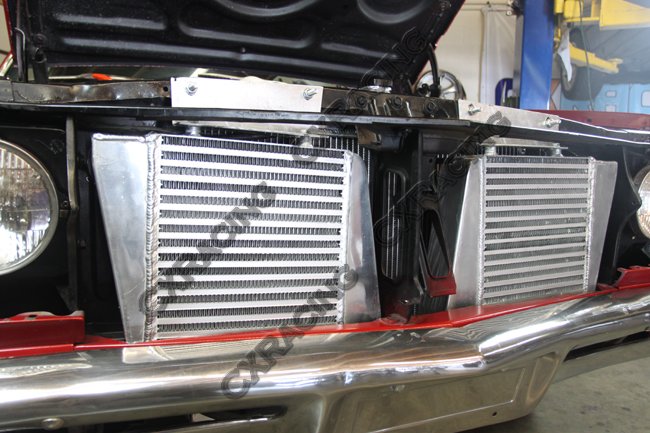 Twin Turbo Aluminum Intercooler For Chevelle Malibu El Camino Impala ...