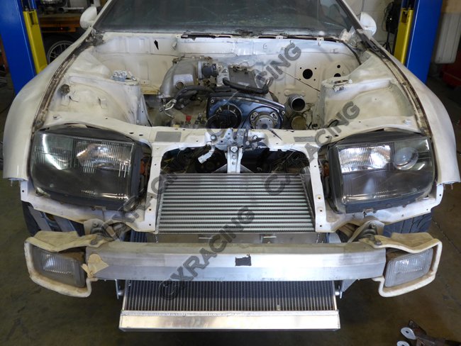 23.5x13x3 V-Mount Turbo Aluminum Intercooler For 300ZX Z32 Mazda RX-8