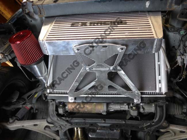 23.5x13x3 V-Mount Turbo Aluminum Intercooler For 300ZX Z32 Mazda RX-8