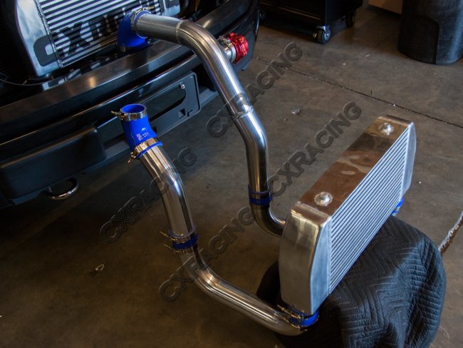 V-Mount 25"x12"x4" Turbo One Side Aluminum Intercooler For Mazda RX7 ...