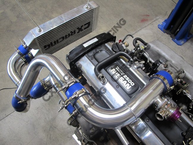 FRONT MOUNT Aluminum Intercooler 25.5x11.25x3 same side For Optima Nissan