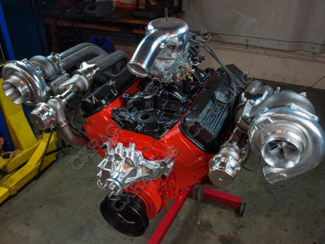 Twin Turbo Manifold Header For BBC Big Block Chevy 396 402 427 454 Malibu