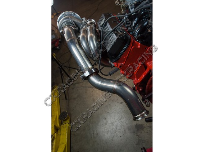 Twin Turbo Manifold Header For BBC Big Block Chevy 396 402 427 454 Malibu
