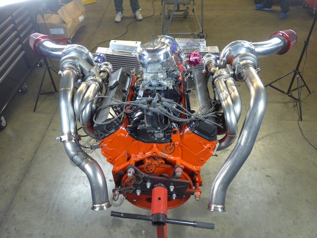 Twin Turbo Manifold Header For BBC Big Block Chevy 396 402 427 454 Malibu