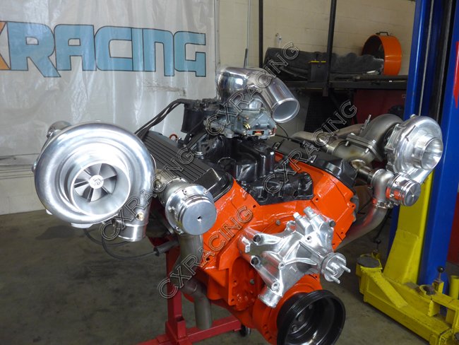 Twin Turbo Manifold Header For BBC Big Block Chevy 396 402 427 454 Malibu