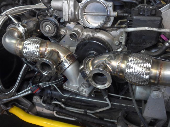 Turbo Manifold Header Kit For 05-13 Chevrolet Corvette C6 LS LS3 NA-T