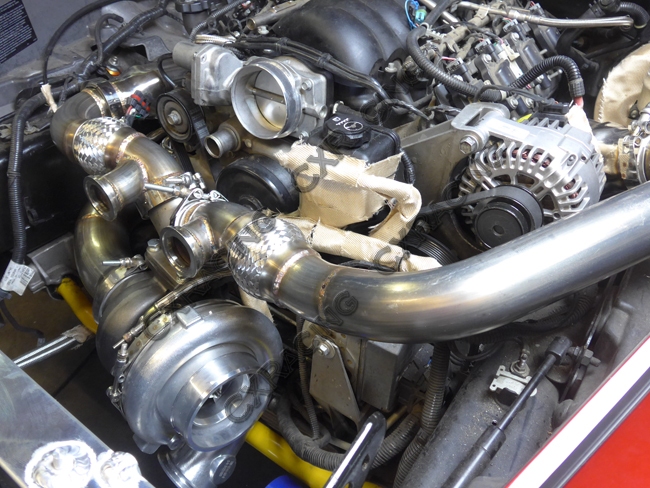 Turbo Manifold Header Kit For 05-13 Chevrolet Corvette C6 LS LS3 NA-T