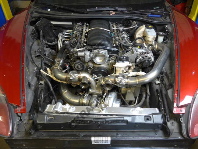 Turbo Manifold Header Kit For 05-13 Chevrolet Corvette C6 LS LS3 NA-T