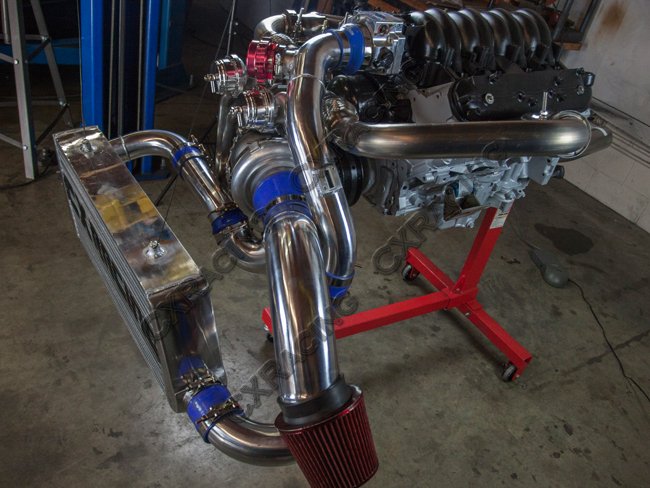 Turbo Manifold Header Kit For 05-13 Chevrolet Corvette C6 LS LS3 NA-T