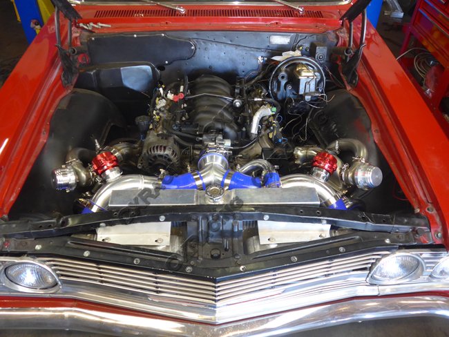 Twin Turbo Manifold Header Downpipe For 63-65 Chevrolet Chevelle LS1 ...