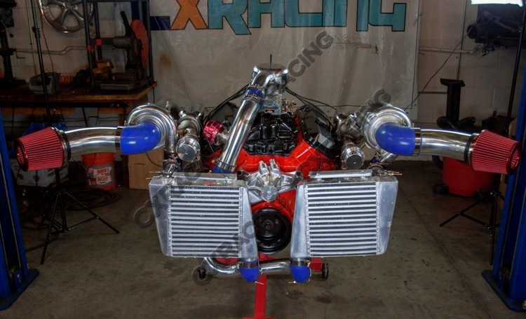 Twin Turbo Header Intercooler Kit For 64-67 Chevelle BBC Big Block 396 ...