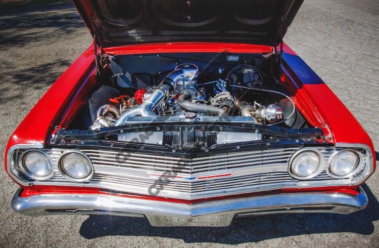 Twin Turbo Kit For 63-67 Chevrolet Chevelle Nova SBC V8 Header Downpipe