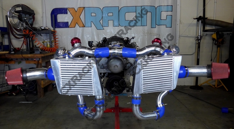 LS1 Twin Turbo Manifold Intercooler Kit Motor Mounts Oil Pan For 63-65 ...