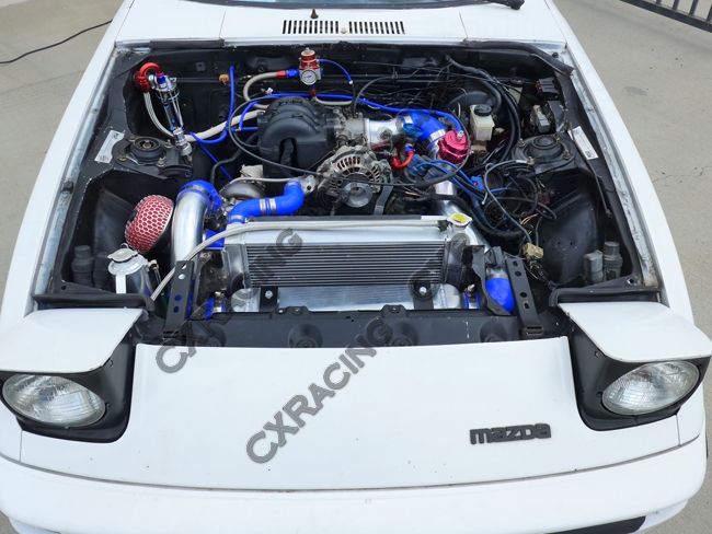 Single Turbo Manifold Downpipe Intercooler Kit For Mazda RX7 SA FB 13B RX-7