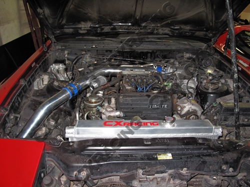 Turbo Kit + Intercooler Downpipe Oil Line For 1986-1992 Supra 7MGTE MK3