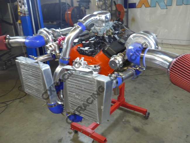 Twin Turbo Header Intercooler Kit For 64-67 Chevelle BBC Big Block 396 ...