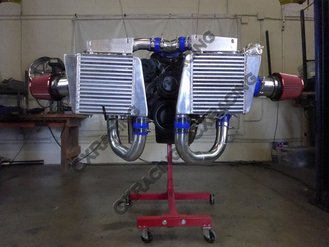 Twin Turbo Intercooler Kit For 63-65 Chevrolet Chevelle Nova SBC V8