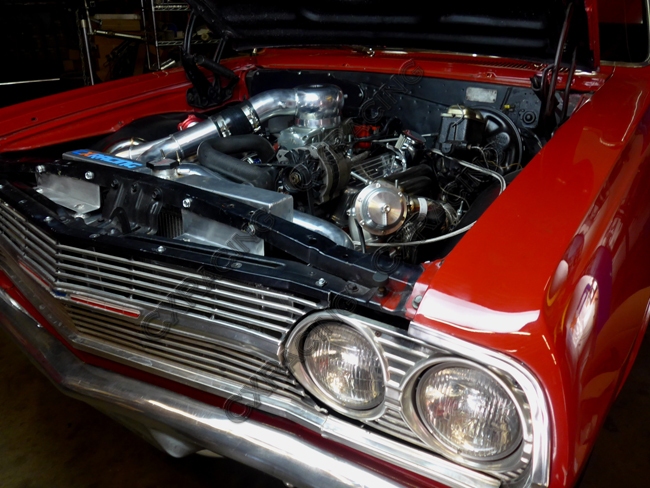 Twin Turbo Kit For 63-67 Chevrolet Chevelle Nova SBC V8 Header Downpipe