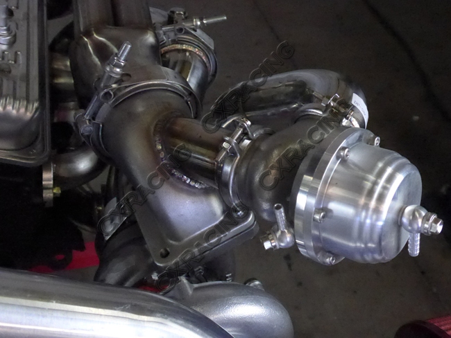 Twin Turbo Kit For 63-67 Chevrolet Chevelle Nova SBC V8 Header Downpipe
